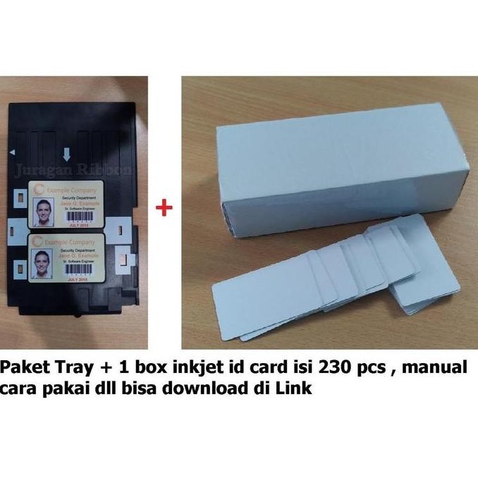 Jual Paket Id Card Tray Epson L850 + Pvc Inkjet Id Card 230 Pcs ...