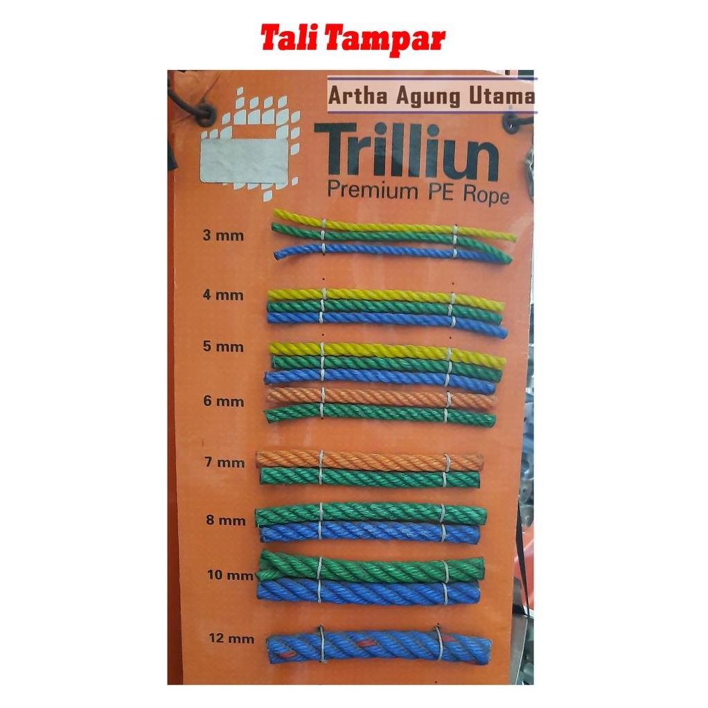 Jual Open DS] Tali Tampar/Tali Tambang Biru Ukuran 3, 6, 8, 10 & 12 mm ...