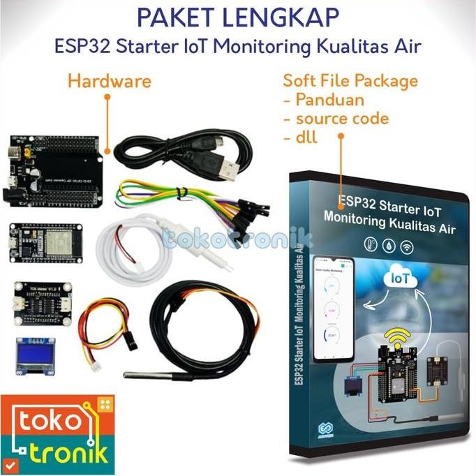 Jual Alat Monitoring Kualitas Air Dg Iot Esp32 Dengan Sensor Tds Dan ...