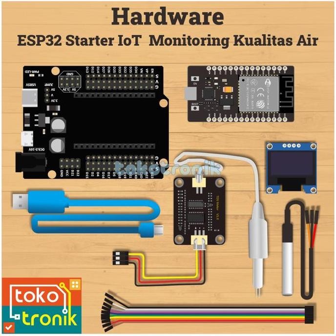 Jual Alat Monitoring Kualitas Air Dg Iot Esp32 Dengan Sensor Tds Dan ...