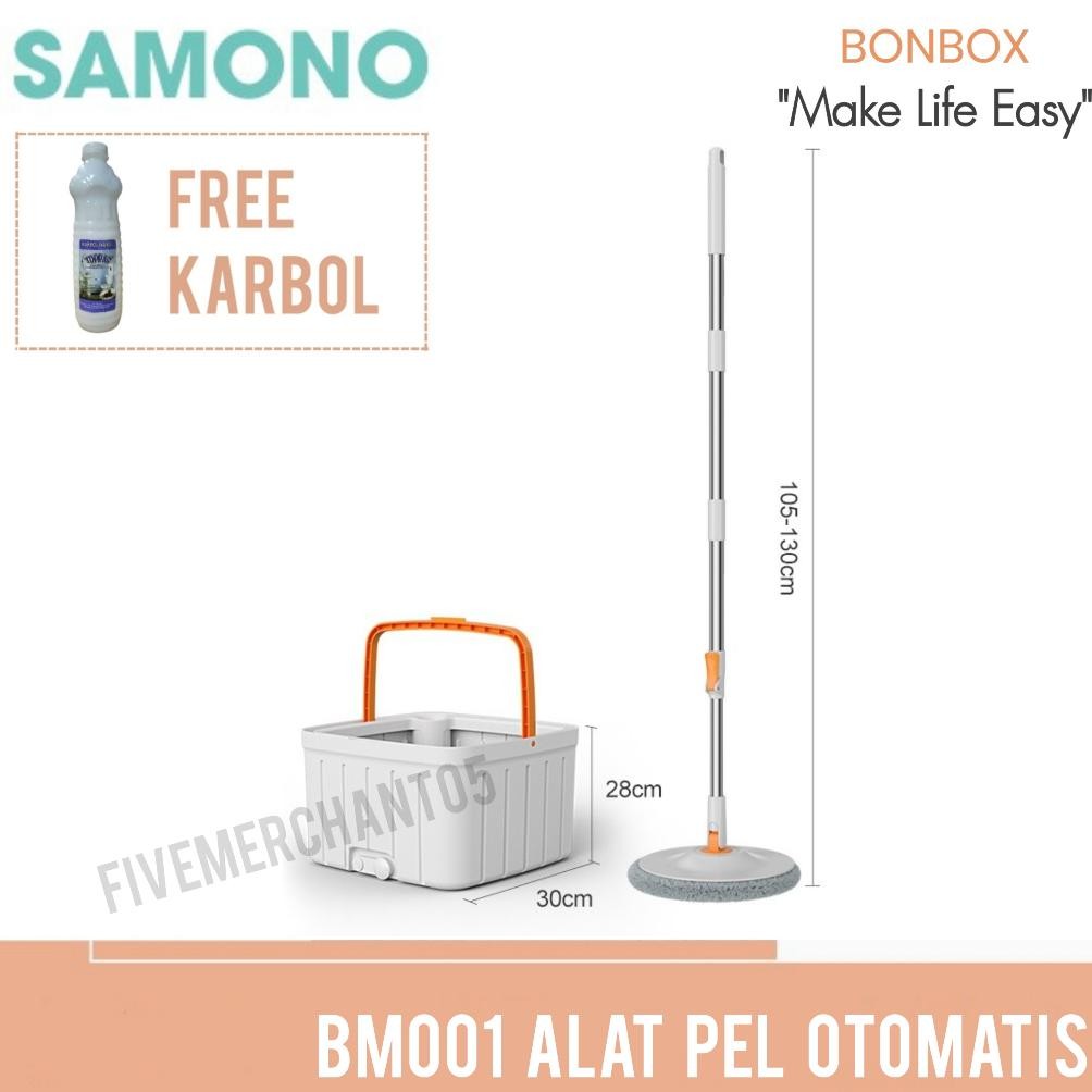Jual LEGOLANT- Alat Pel Otomatis Bonbox Samono BM001 Spin Mop Ember ...