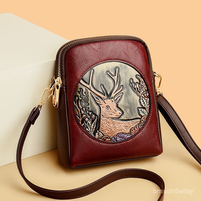 Jual Tas Kecil Vertikal Kulit Asli untuk Wanita, Model Baru Tas Telepon ...