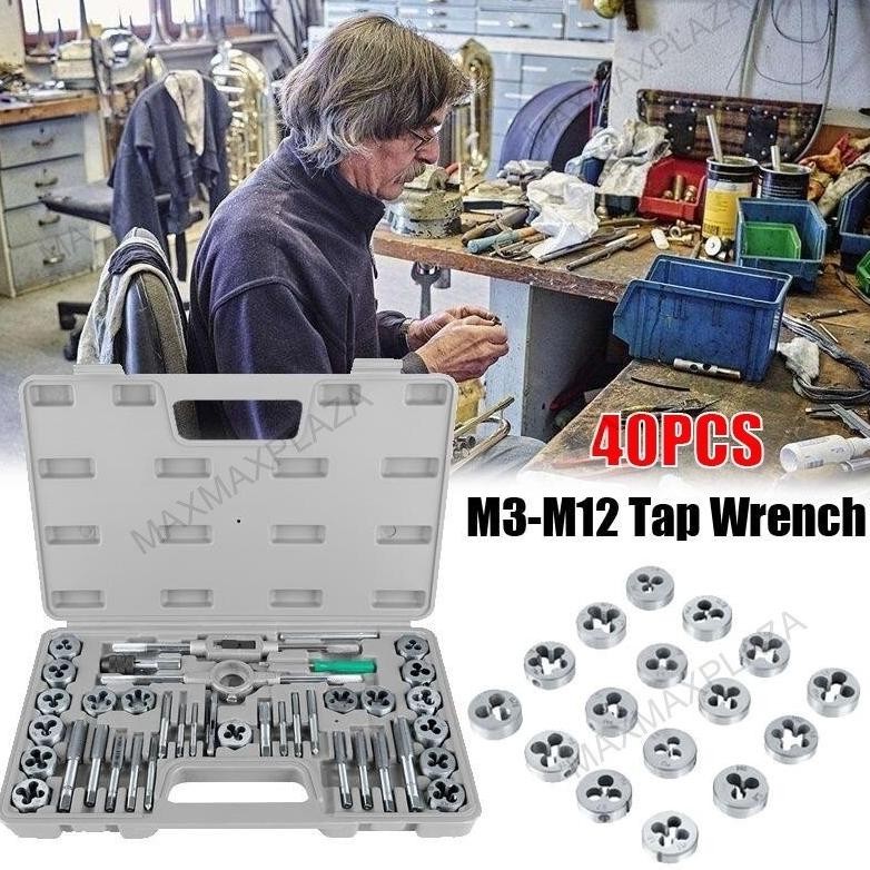 Jual 40 Pcs Metric Tap Die Set Alat Ulir Tangan Tungsten Carbide Screw ...