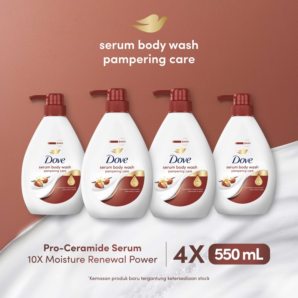 Jual Dove Serum Body Wash Pro-Ceramide - Pampering Care 550ml Multipack ...