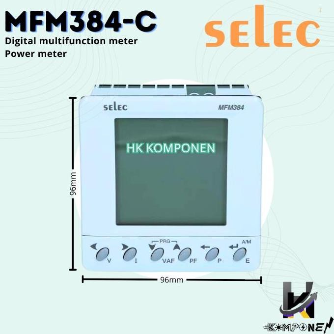 Jual Power meter digital 96x96 selec MFM384-C digital multi meter ...