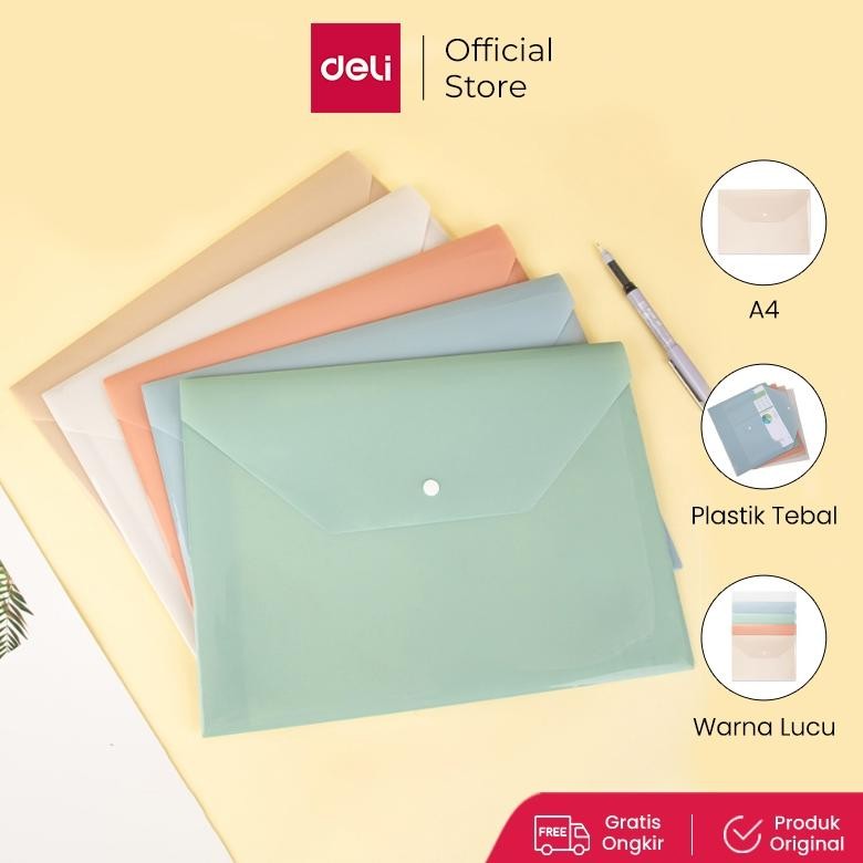 Jual [Kecil Deli Map Plastik / File Bag / Tas Map Plastik Isi 5 Pp301 ...