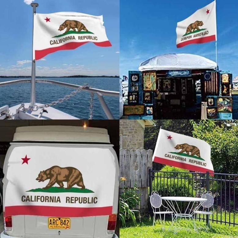 Jual Fue-K5X20 Bendera California The Bear Flag California Flag ...