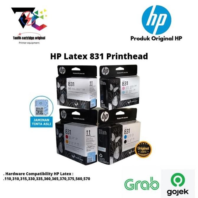 Jual NEW Printhead latex hp 831 black cyan magenta yellow OP LC LM ...