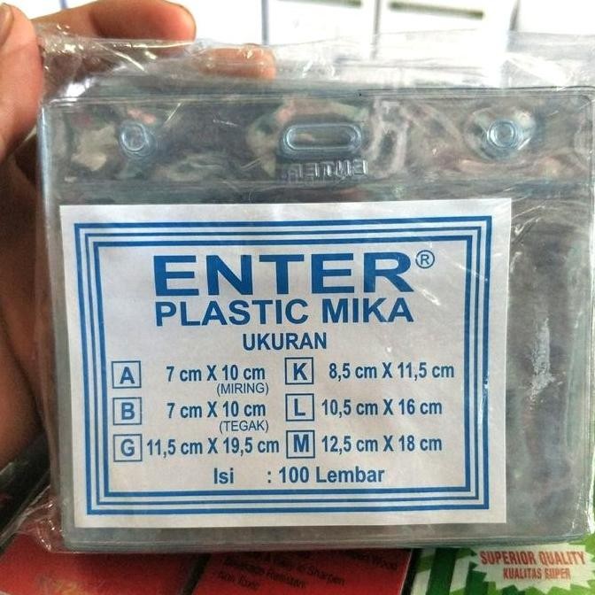Jual Plastik Mika Name Tag Horizontal / Tidur Uk 8.5 Cm X 11.5 Cm (100 ...