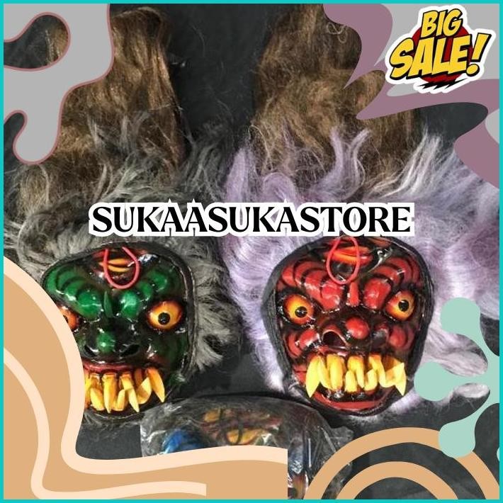 Jual GEDRUKAN TOPENG MOSTER GEDRUK /TOPENG SPON MAINAN GIGI KAYU SERAM ...