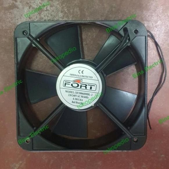 Jual AC Axial Blower Fan 200x200x60 XF20060MBL-2 Bearing 8 Inch 220V ...