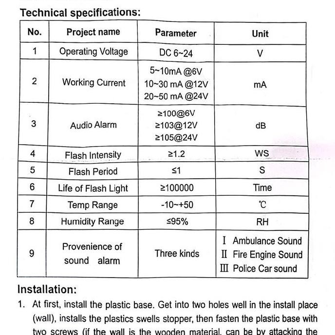 Jual sounder strobe alarm flash light sirine sound and flash alarm ...