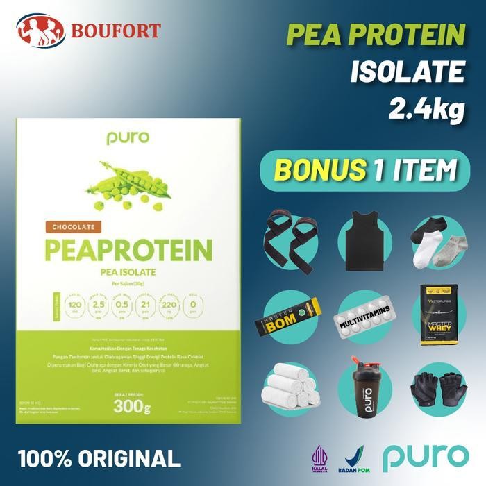 Jual PURO PEA PROTEIN ISOLATE 2.4Kg NOT soy powder kent prana on vegan ...