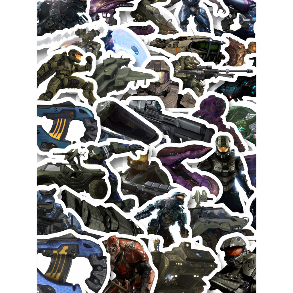 Jual Stiker Cutting Pack Stiker Game Series Halo Karakter Mix 5 Isi ...