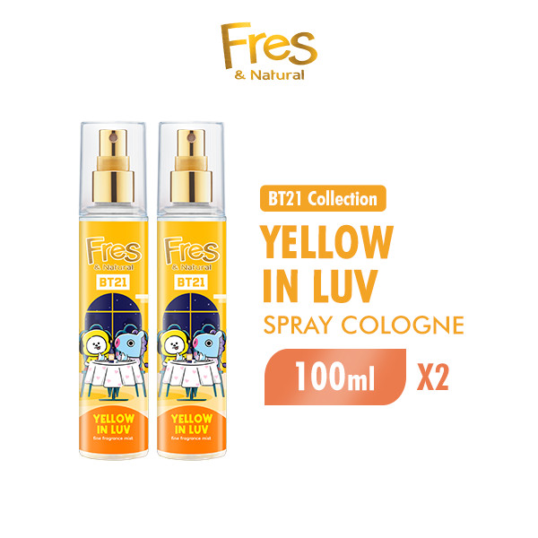 Jual Fres & Natural Spray Cologne BT 21 Yellow In Luv Botol 100 ml x2 ...