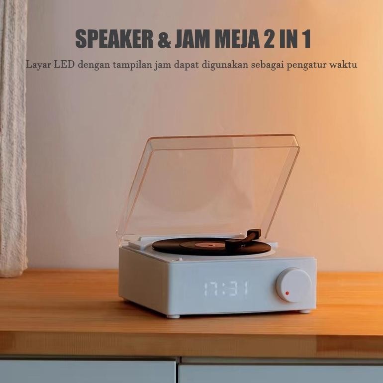 Jual Kuke Round-X11 Atomic Speaker Bluetooth Jam Alarm Speaker Retro ...