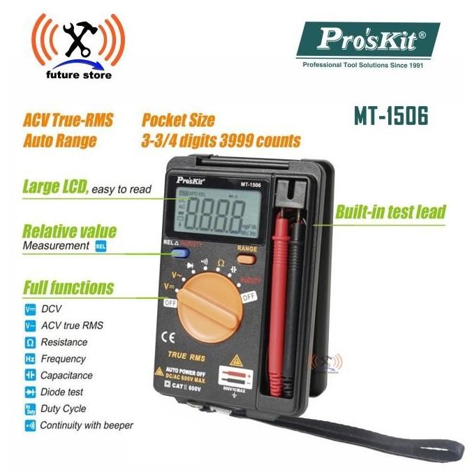 Jual PRO'SKIT MT-1506 MULTITESTER ORIGINAL / Dc Digital Clamp Meter ...