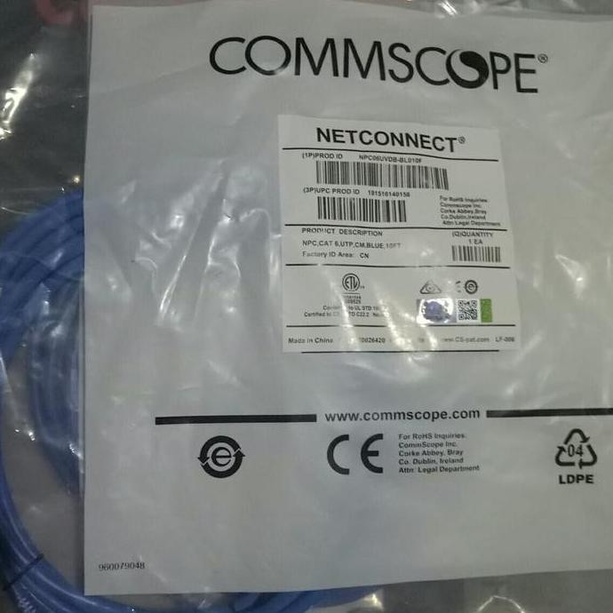 Jual DV176 - AMP Patch Cord Cat 6 10 feet( 3 Meter )/ Patchcord 10ft ...