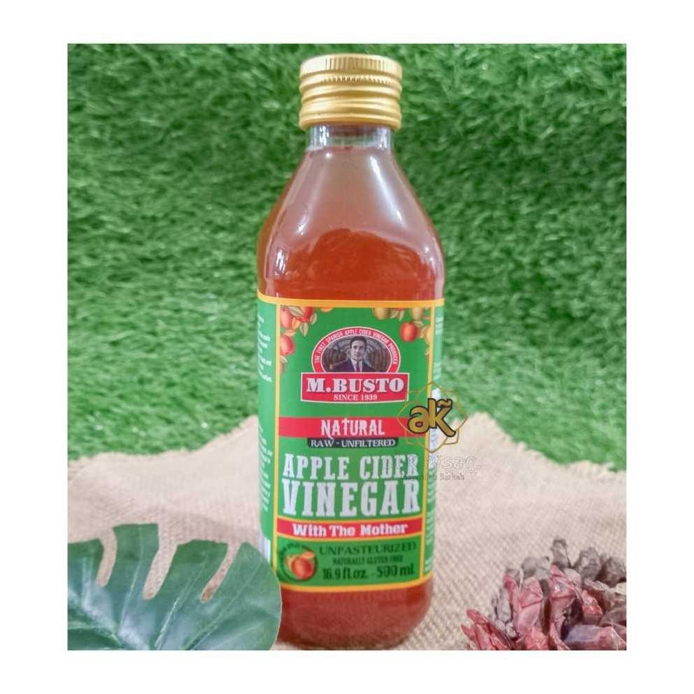 Jual CUKA APEL ORGANIK M BUSTO APPLE CIDER VINEGAR HALAL 500 ML ...