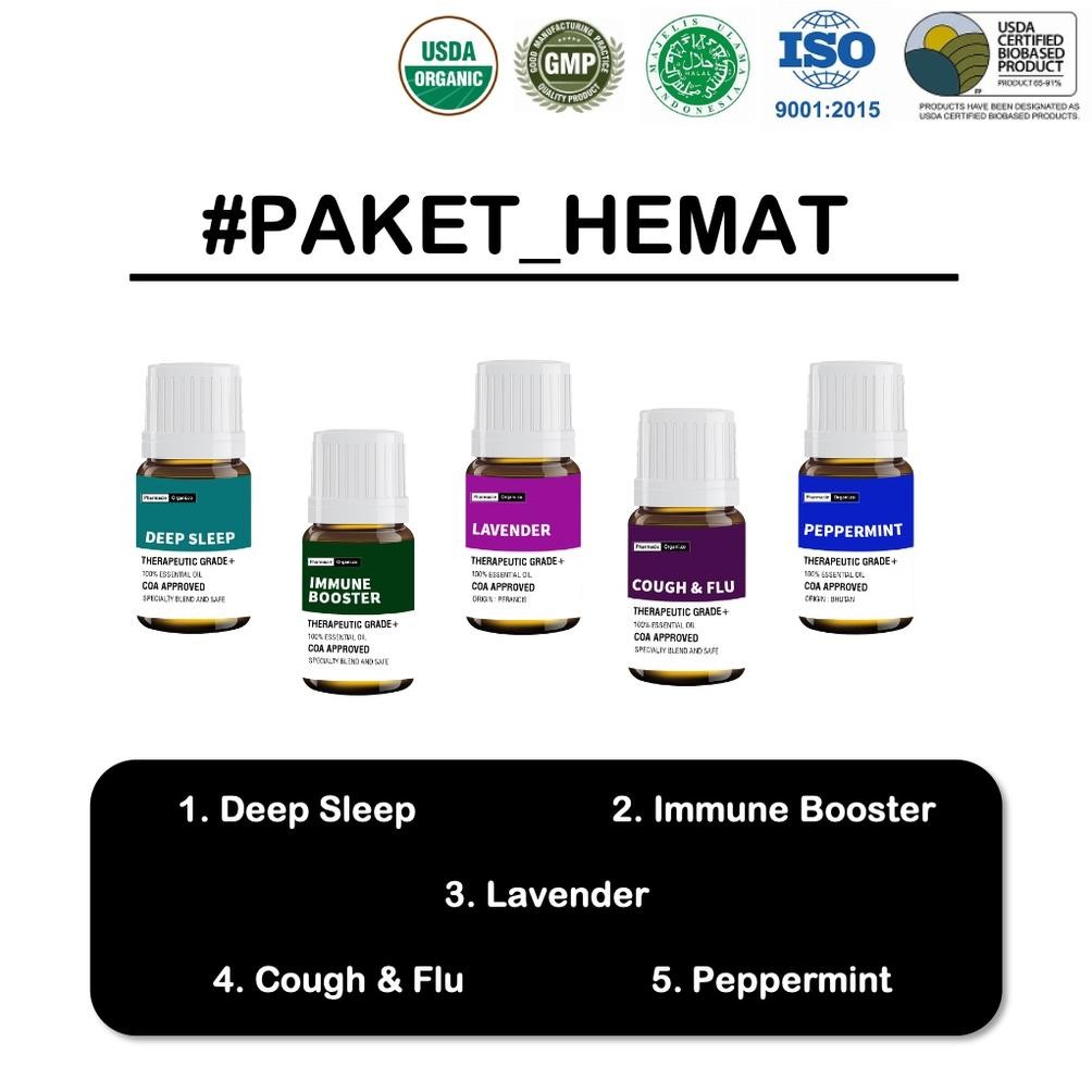 Jual 5 Essential Oil Best Seller by Deepsleep Official Organic Murni ...