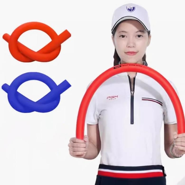 Jual 80cm Practice Golf Swing Trainer Soft Baton Training Power Whip ...