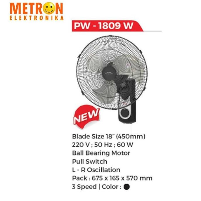 Jual TERMURAH - MASPION PW 1809 W POWER FAN 18 IN / KIPAS ANGIN DINDING ...
