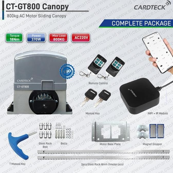 Jual Motor Sliding Kanopi Otomatis Atap Solarflat 2meter Rel Cardteck ...