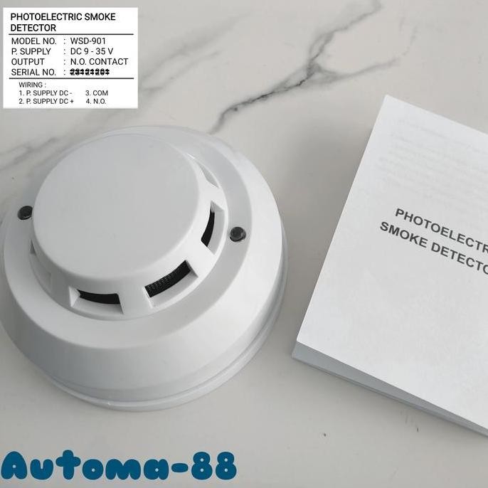 Jual Smoke Detector 4 wire NO Normally Open DC 12V 24V Fire Alarm ...