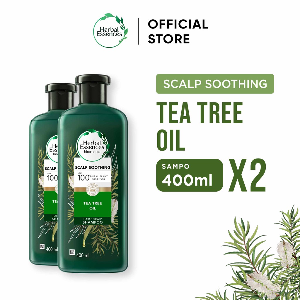Jual Herbal Essences Tea Tree Oil 400ml Shampoo X2 | Shopee Indonesia