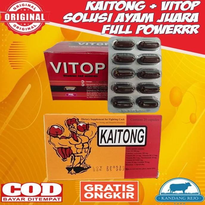 Jual Paket Kompit Kaitong Dan Vitop Vitamin Untuk Ayam Original ...