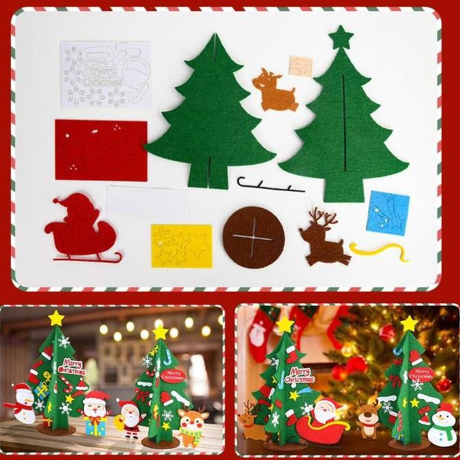 Jual Promo Diy Felt Christmas Tree Decorations / Mainan Anak Dekorasi ...