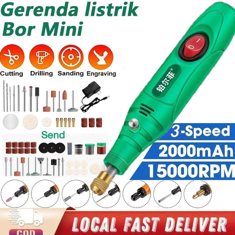 Jual Bor Mini 12V DC 18000 RPM Mini Drill Electric Engraver Grinder ...
