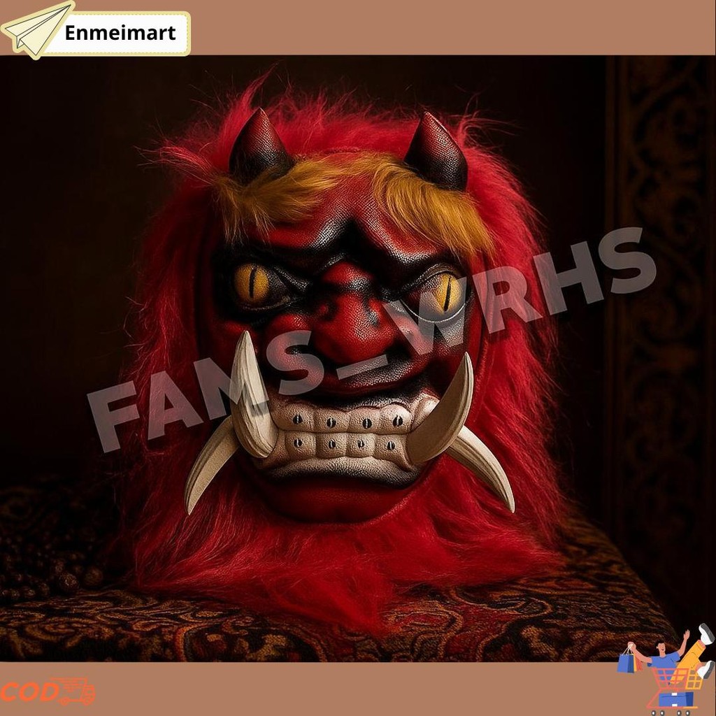 Jual Topeng Gedruk Topeng Buto Monster Bahan Spons Merah Kd32 | Shopee ...