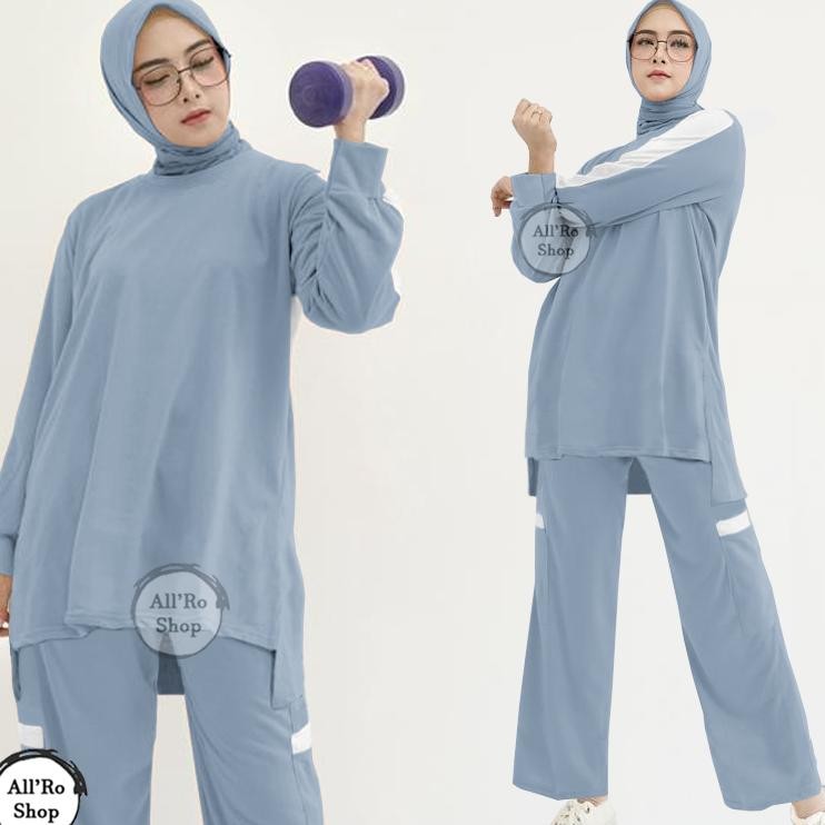 Jual Set Nara Setelan Olahraga Wanita Muslim Hijab Syari Sopan Oneset ...
