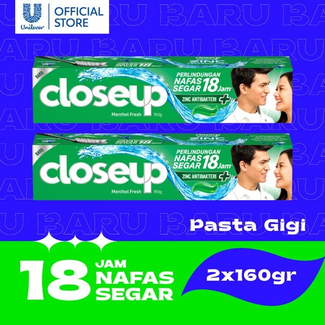 Jual Close up Ever Fresh Toothpaste Anti Bacterial 160 g x2 | Shopee ...