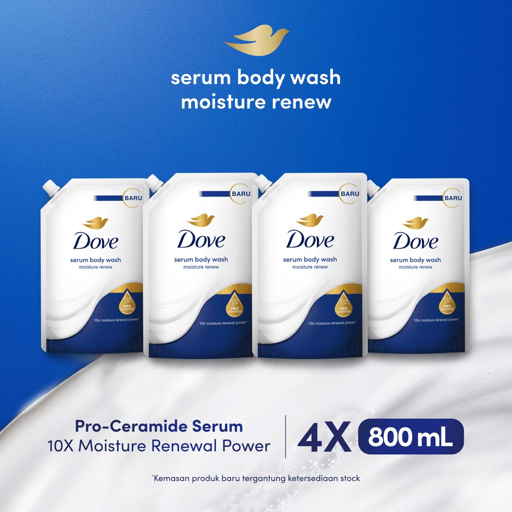 Jual Dove Serum Body Wash Pro-Ceramide - Moisture Renew 800ml Multipack ...
