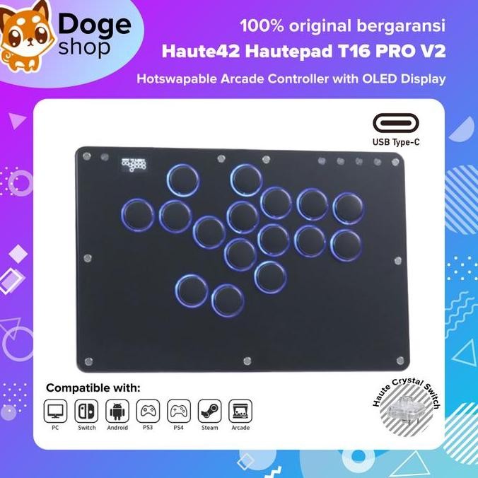 Jual TERLARIS! Haute42 Hautepad T16 Pro V2 Leverless Arcade Fighting ...
