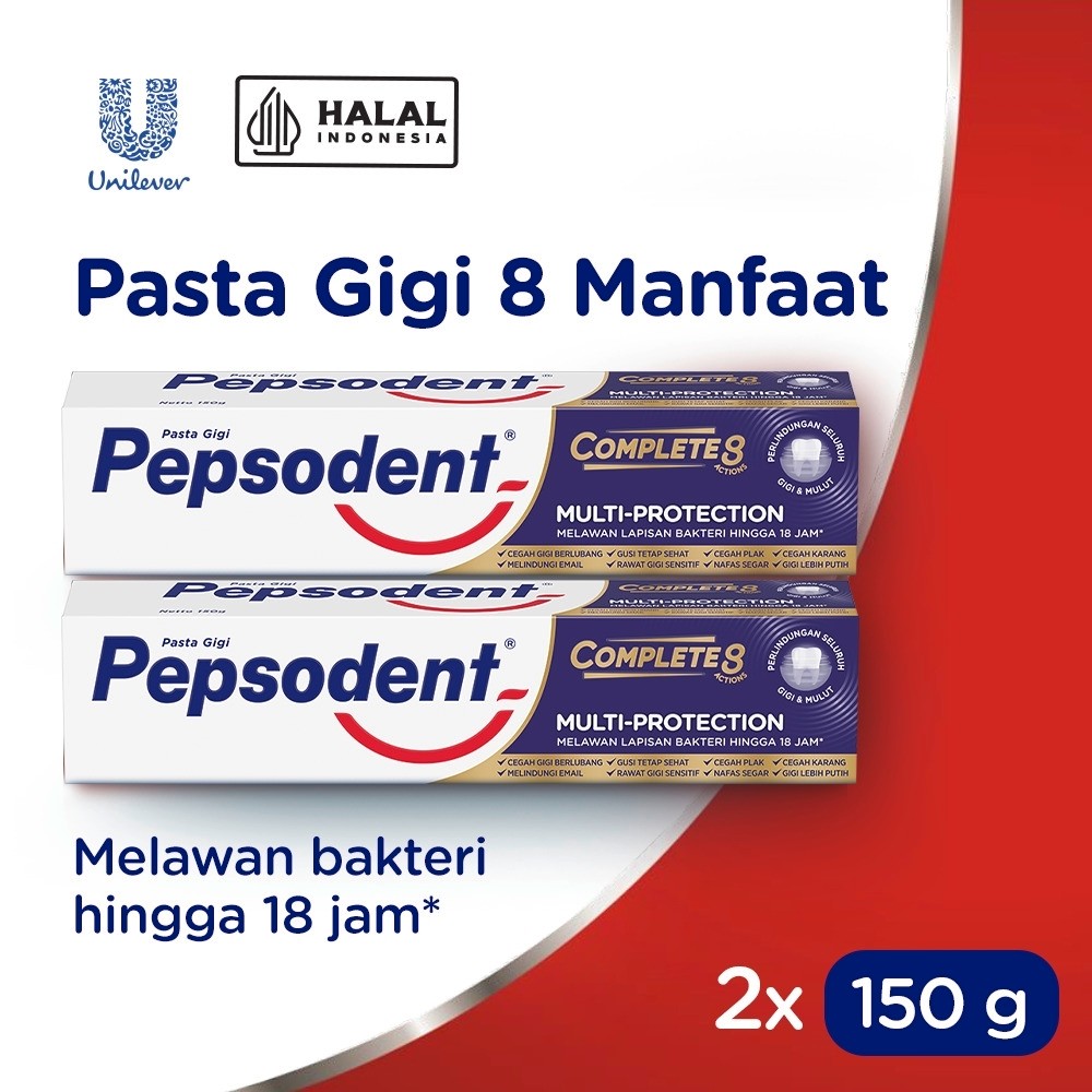 Jual Pepsodent Pasta Gigi Toothpaste Complete 8 Multi Protection Anti ...