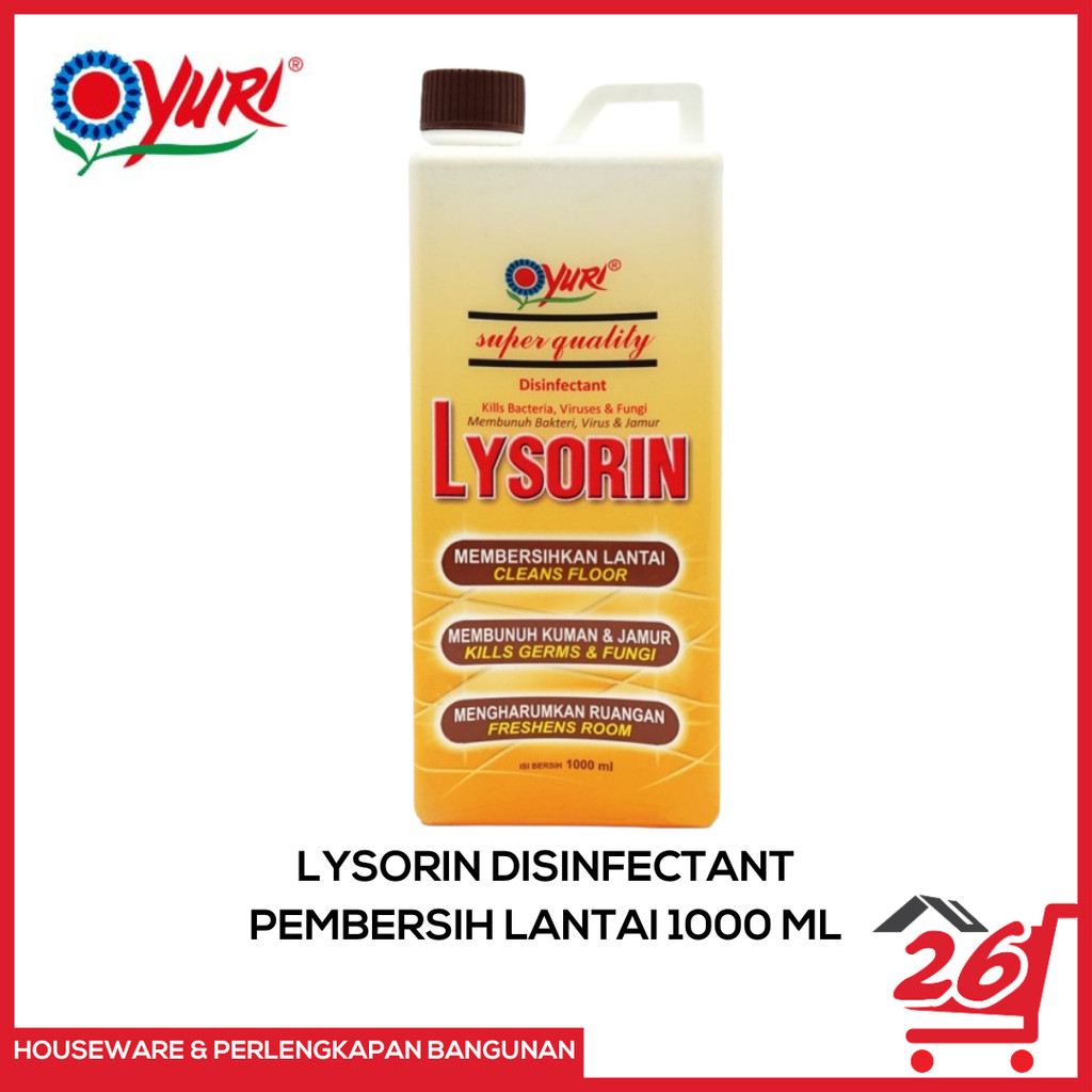 Jual YURI Lysorin Disinfectant Cairan Pembersih Lantai 1 Liter | Shopee ...