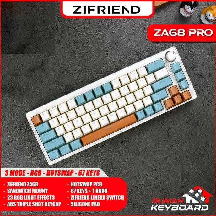 Jual MECHANICAL KEYBOARD - ZIFRIEND ZA68 PRO - 65% - 3 MODE - RGB ...