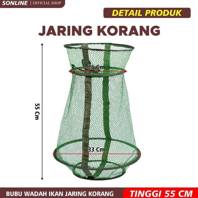 Jual DF169>> SONLINE - Korang Pancing Ikan Nilon/Koja Waring Udang Ikan ...
