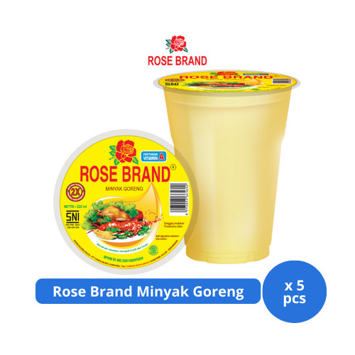 Jual Rose Brand Minyak Goreng Cup 220ml x 5 pcs | Shopee Indonesia