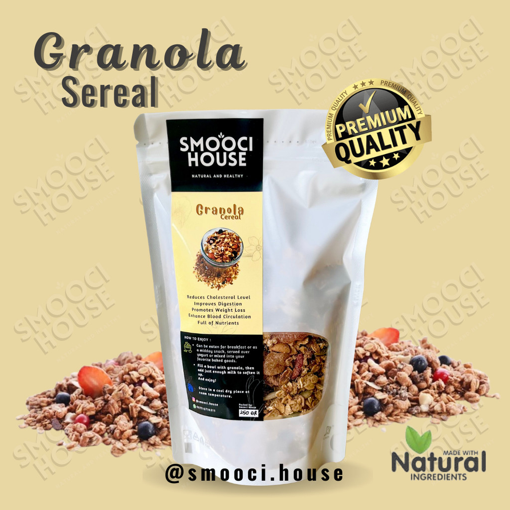 Jual Smooci Granola Cereal | Super Food | Granola Low Sugar 250gr ...