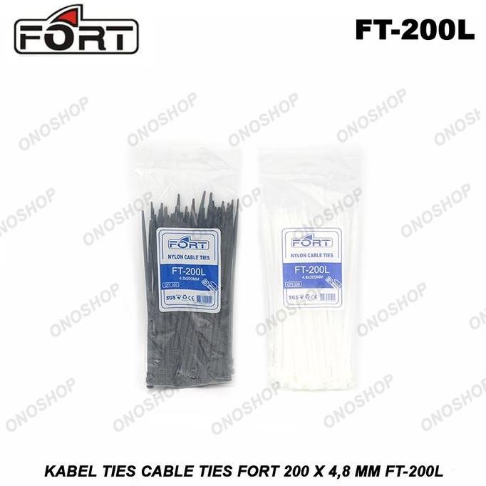 Jual Kabel Ties Cable Ties FORT 200 x 4,8 mm FT-200L | Shopee Indonesia