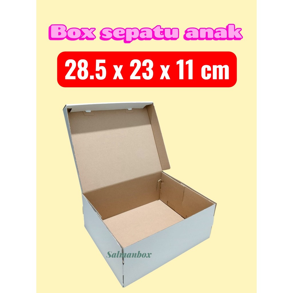 Jual BOX SEPATU ANAK SIZE 28.5X23X11 CM/DUS ANAK I KARDUS SEPATU ANAK I ...