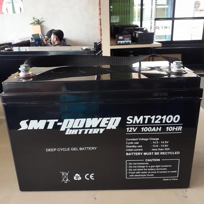 Jual SAMOTO Battery 12V 100AH Baterai Aki Kering UPS SMT POWER SMT12100 ...