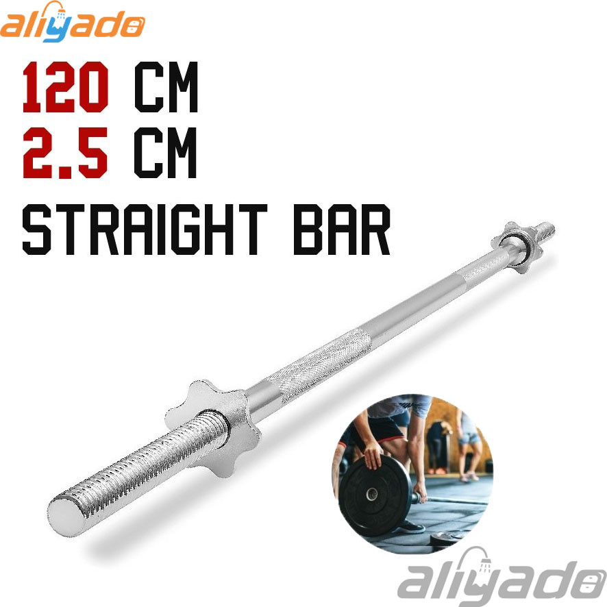 Jual Stick Straight Bar 120CM 2.5CM Stick Barbel Stick Dumbell Barbel ...