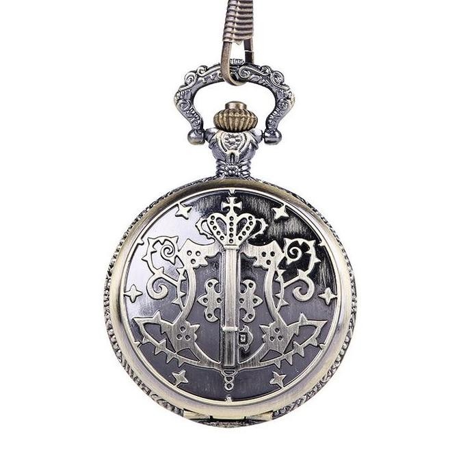 Jual SBPW sebastian michaelis black butler pocket watch anime jam saku ...