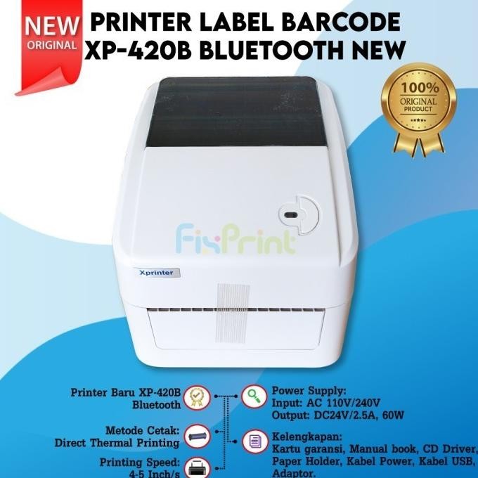 Jual Printer Xprinter Barcode Thermal Xp-420B Xp 420B Lpt360 Lpt368 ...