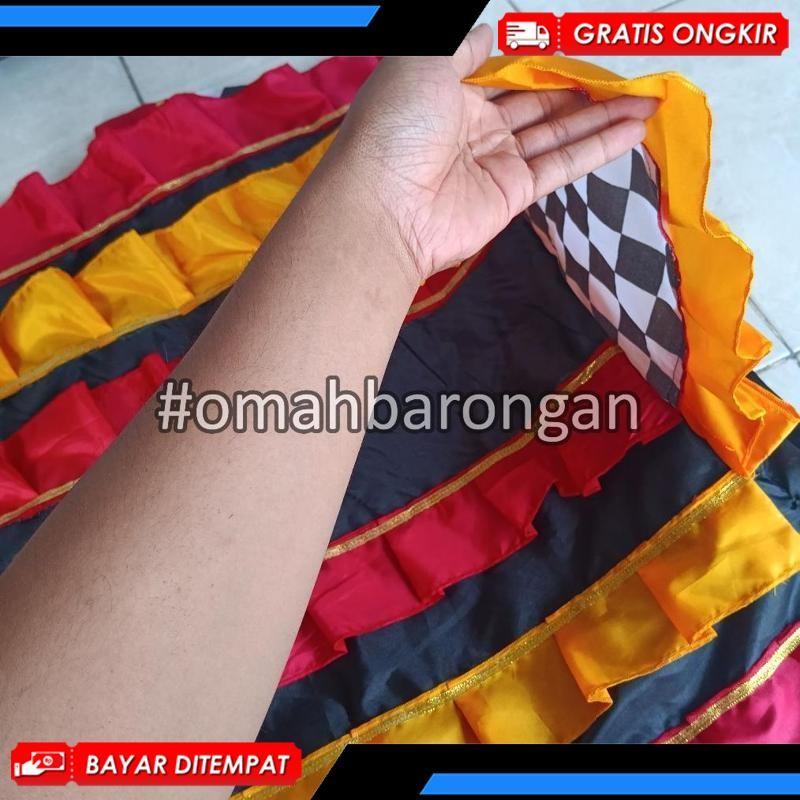 Jual SUPER Kemul Barongan Anak SD Pentas Dewasa Warna Biru Hitam Merah ...